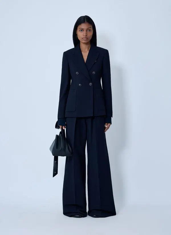 Max Mara Textured Wool Double-breasted Blazer