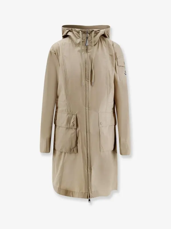 Moncler Laerte Cotton Blend Long Jacket - Multicolor