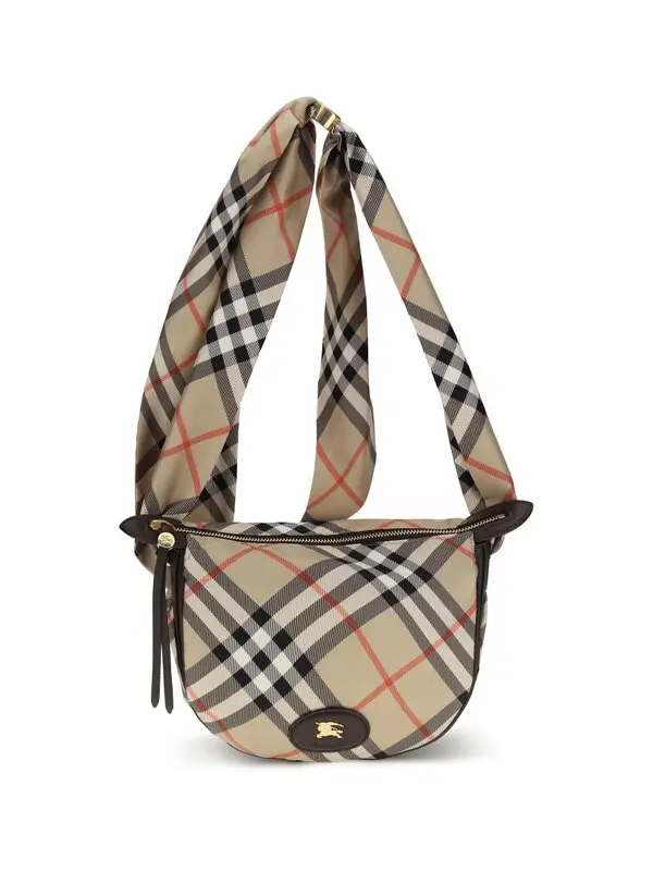 Burberry Ribbon Silk Twill Shoulder Bag - Cream