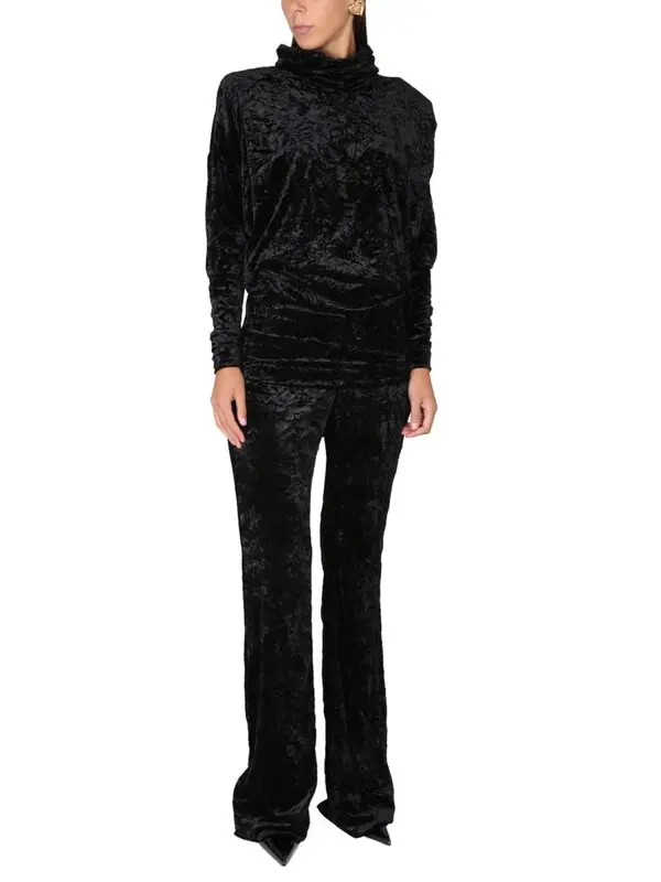 Saint Laurent Velvet Turtleneck Top