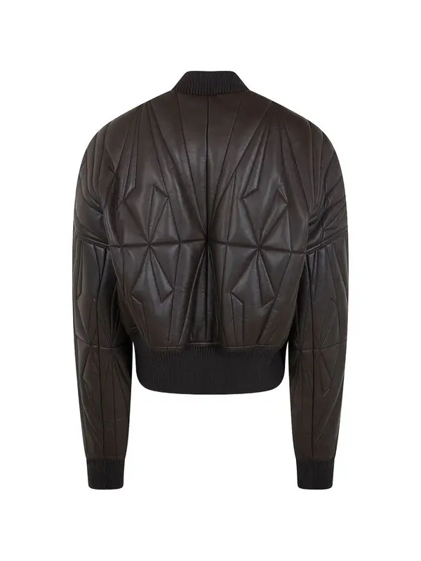 Moncler Rick Owens Leather Bomber Jacket