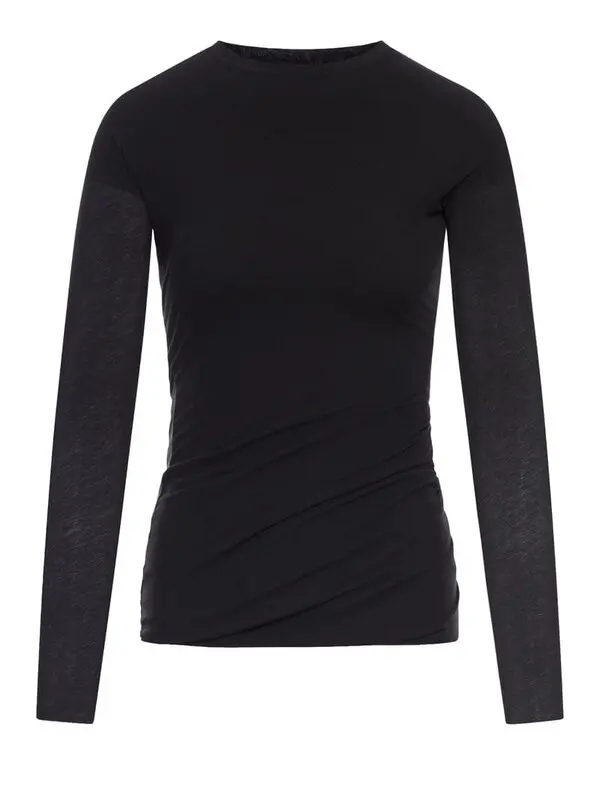 JIL SANDER Double Layer Long Sleeved Shirt - Black