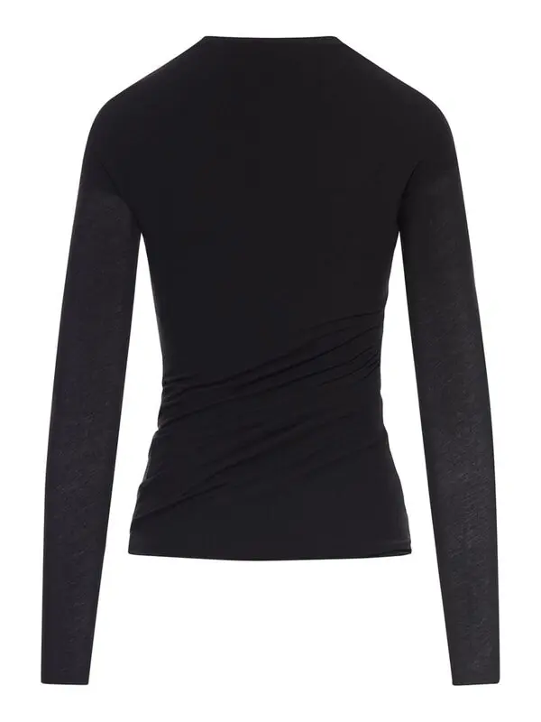 JIL SANDER Double Layer Long Sleeved Shirt - Black