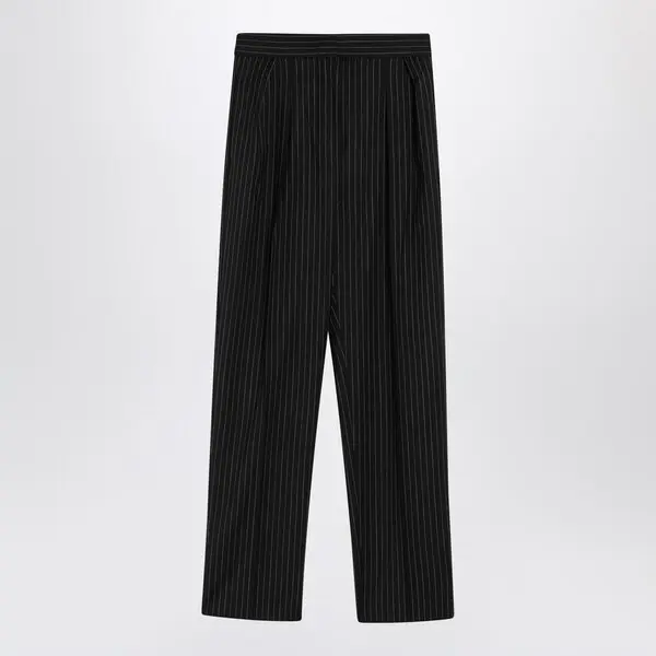 Max Mara Pinstriped Virgin Wool Trousers