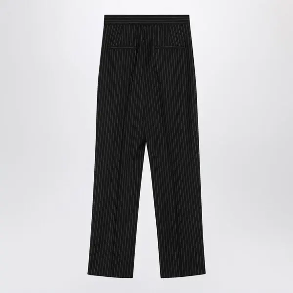 Max Mara Pinstriped Virgin Wool Trousers