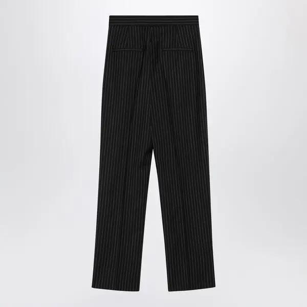 Max Mara Pinstriped Virgin Wool Trousers