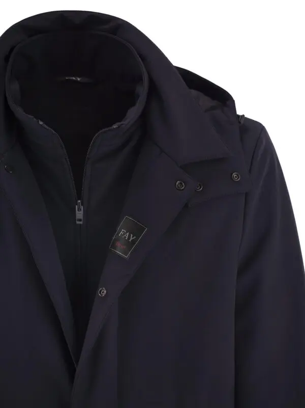 FAY Morning Coat Travel In Jersey Stretch