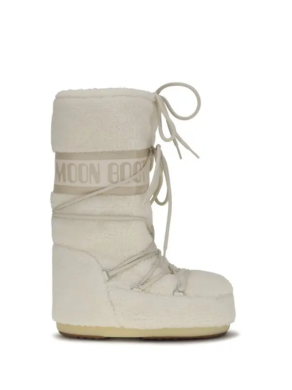 Moon Boot Icon Teddy Boots - White