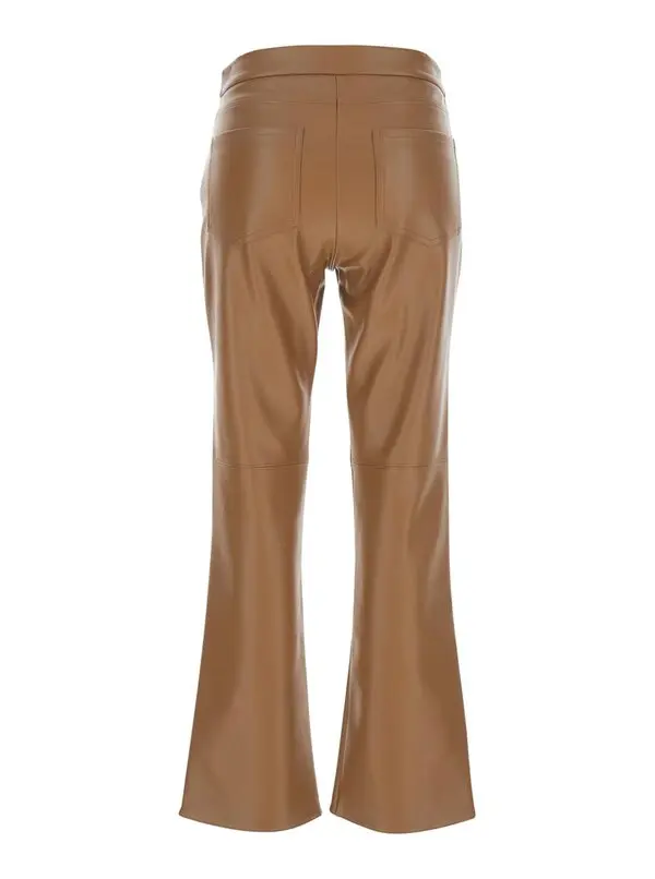 Max Mara Sublime Flared Eco-leather Trousers - Brown