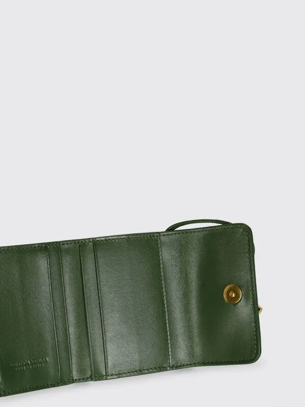 Bottega Veneta Andiamo Woven Lambskin Leather Tri-fold Wallet