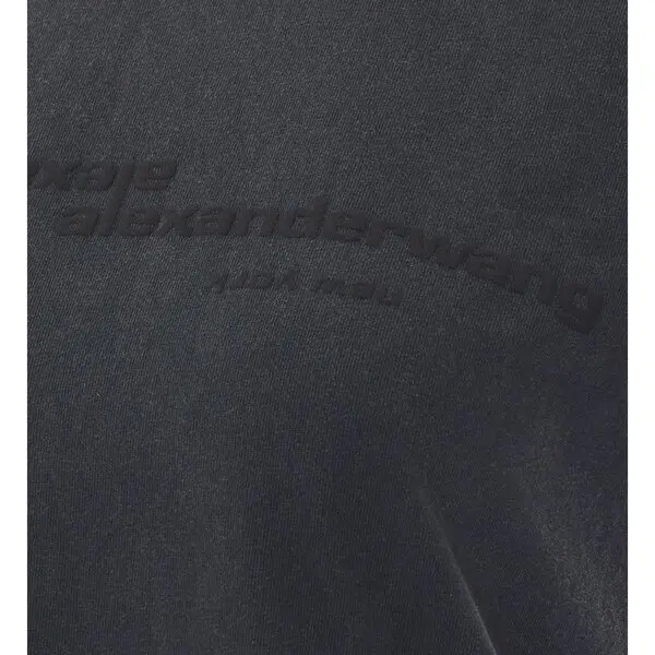 Alexander Wang Shrunken Mirrored Logo T-shirt