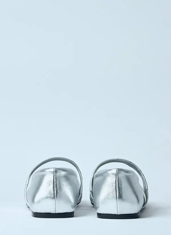 Marni Leather Mary Jane Shoes - Silver