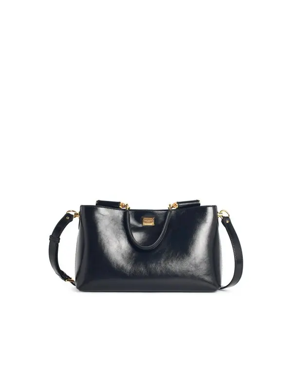 Dolce & Gabbana Large 'my Sicily' Leather Bag - Black