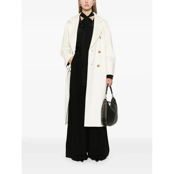 Max Mara Wool-cashmere Blend Coat - White