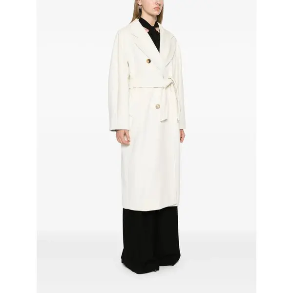 Max Mara Wool-cashmere Blend Coat - White