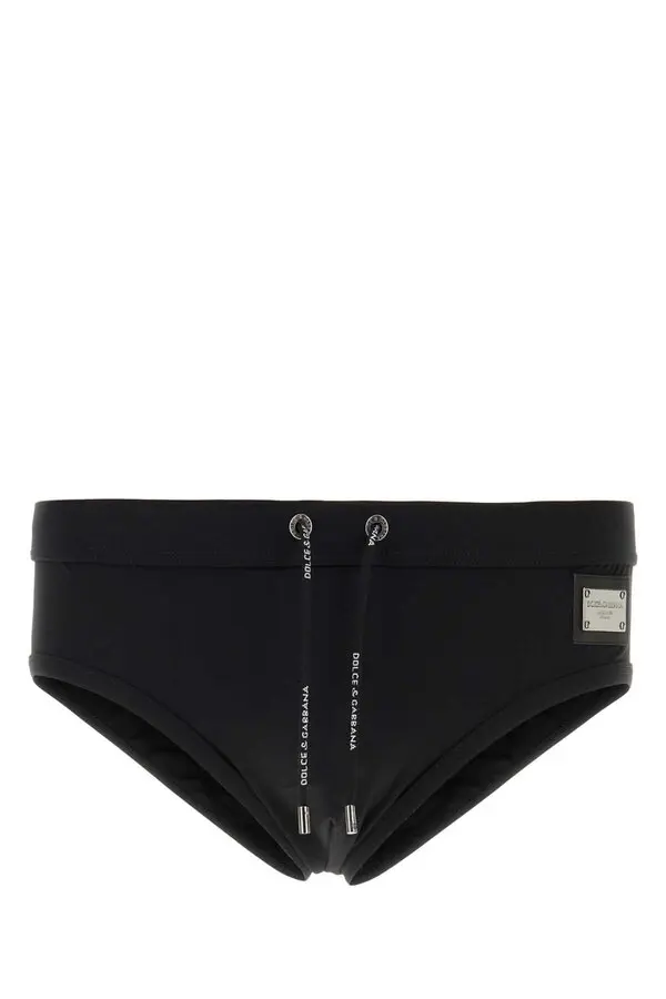 Dolce & Gabbana Stretch Nylon Swimming Brief - Black