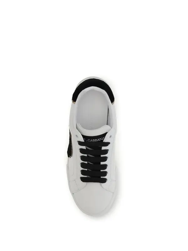 Dolce & Gabbana Leather Sneakers With Logo