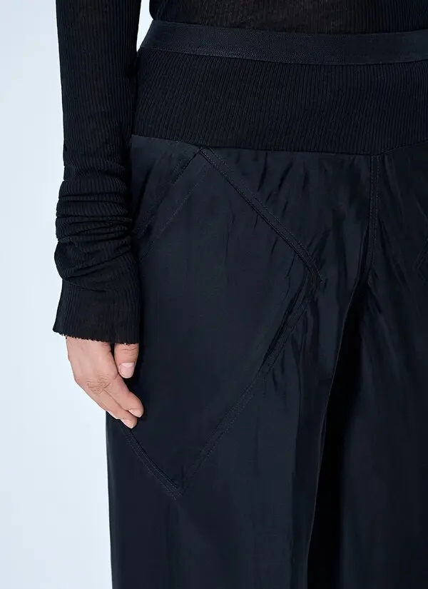 Rick Owens Bias Wide-leg Pants - Black