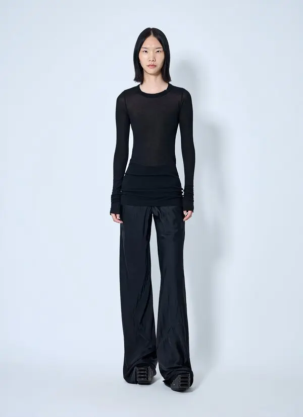 Rick Owens Bias Wide-leg Pants - Black
