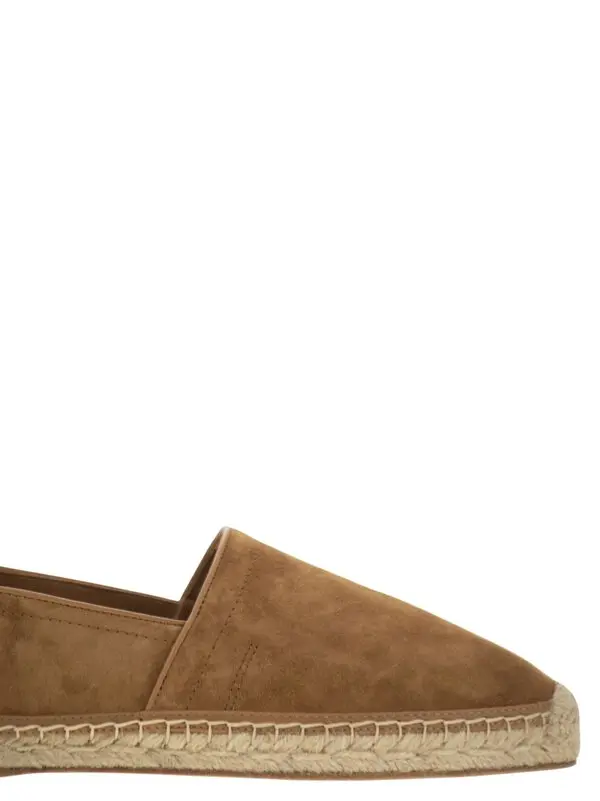 Brunello Cucinelli Washed Suede Espadrilles With Beading