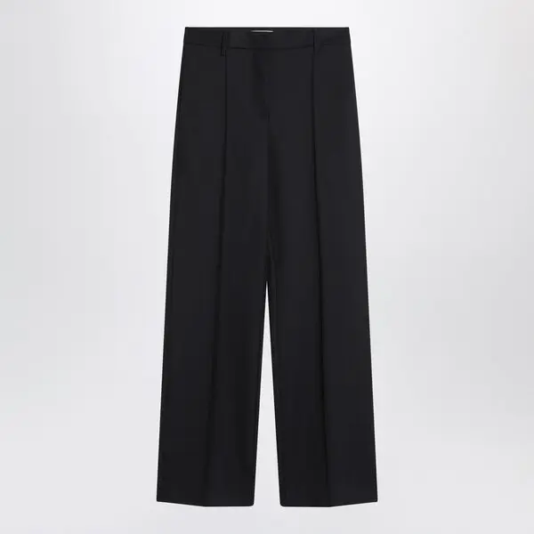 Prada Wool Wide Trousers - Blue