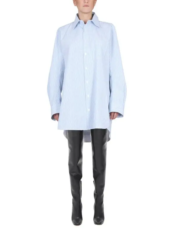 Bottega Veneta Shirt With Curved Back - Multicolor