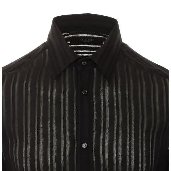Gucci Striped Silk Gauze Shirt