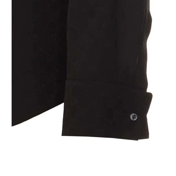 Gucci Gg Fluid Fabric Shirt - Black