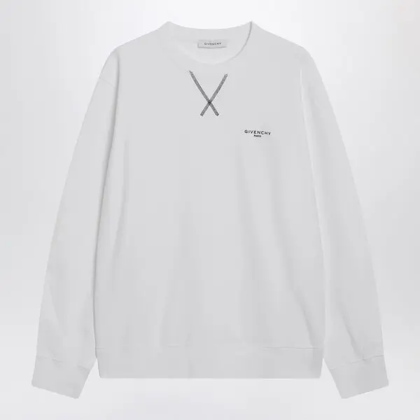 Givenchy Couture Seam Sweatshirt With Embroidered Logo - White