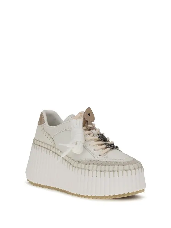 Chloé Nama Platform Sneakers - White