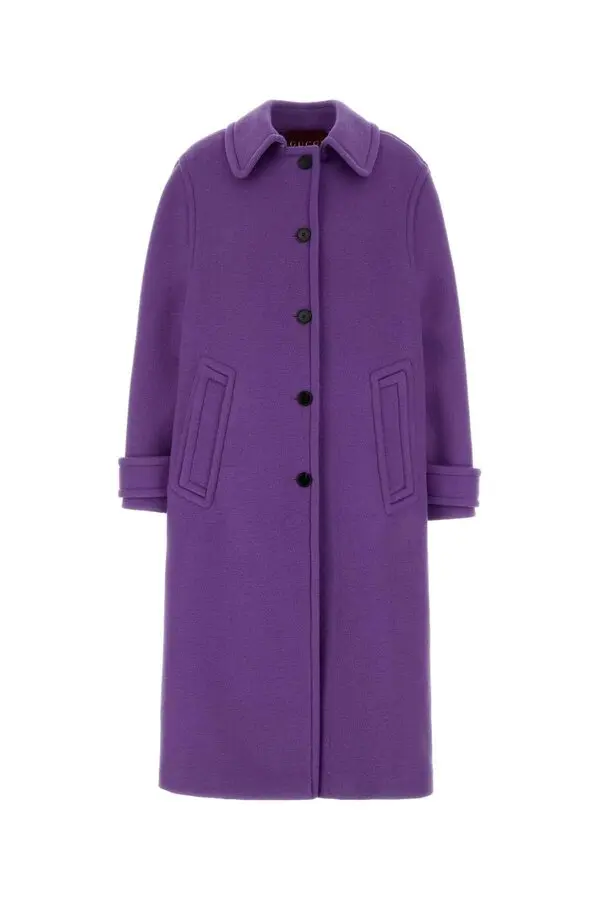 Gucci Wool Blend Coat - Purple