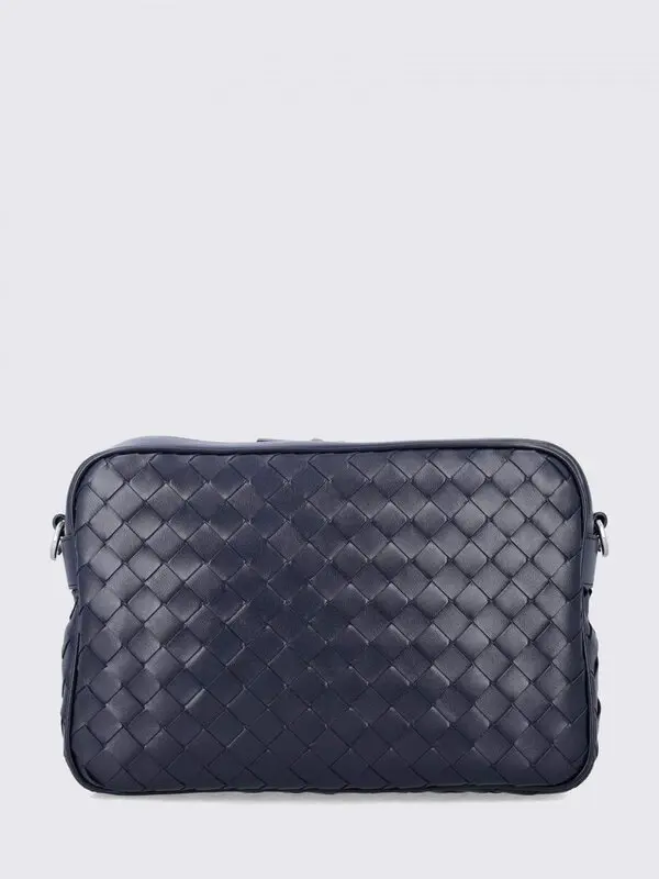 Bottega Veneta Woven Leather Shoulder Bag - Blue