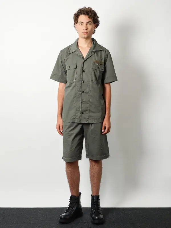 Dolce & Gabbana Cotton Shirt With Logo Patch - Multicolor