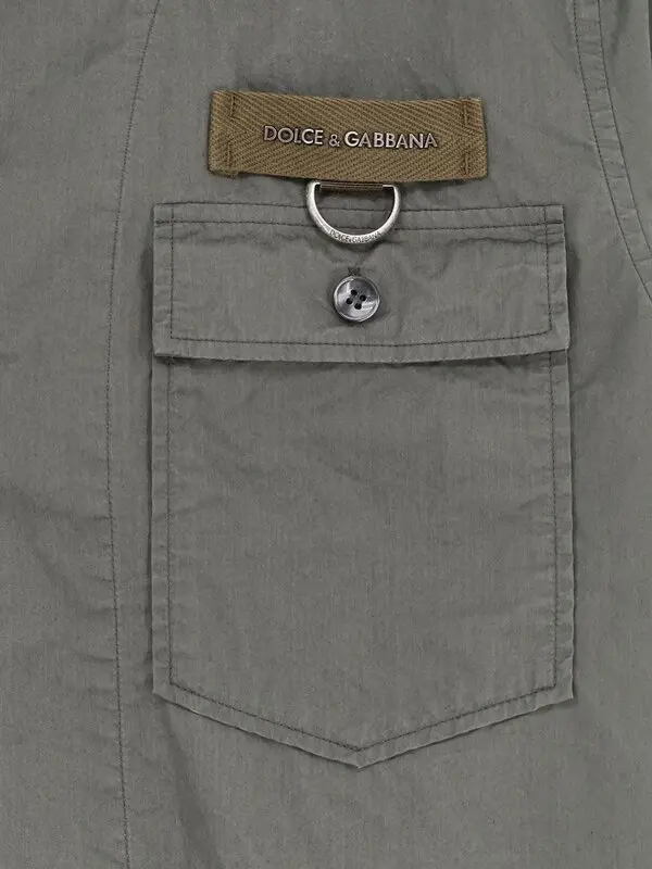 Dolce & Gabbana Cotton Shirt With Logo Patch - Multicolor