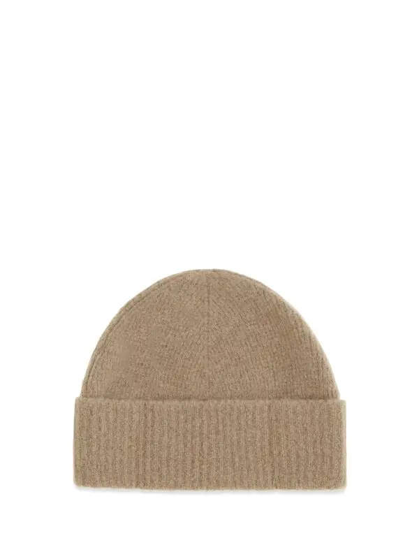 AMI Paris De Coeur Wool Beanie - Cream