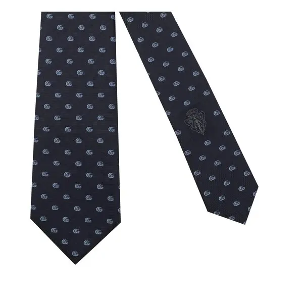Gucci Jacquard Silk Tie With Double G