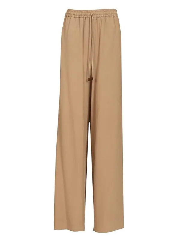 Max Mara Genero Wide-leg Washed Silk Trousers