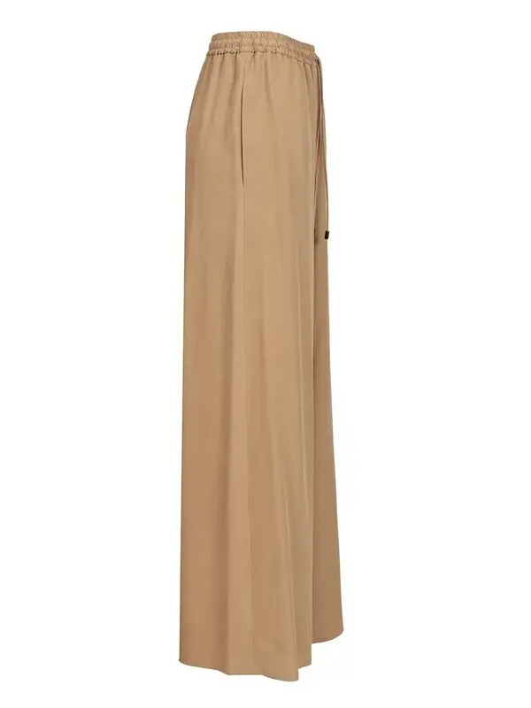 Max Mara Genero Wide-leg Washed Silk Trousers