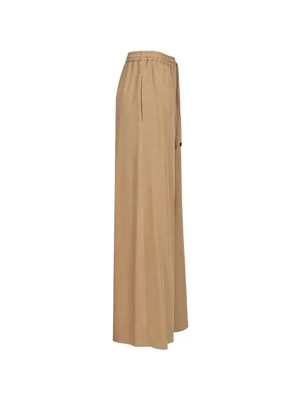 Max Mara Genero Wide-leg Washed Silk Trousers