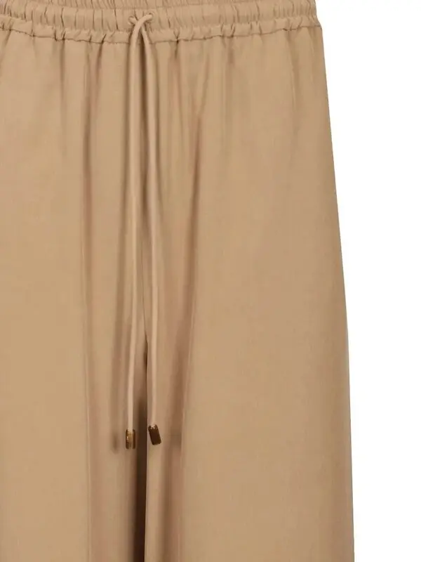Max Mara Genero Wide-leg Washed Silk Trousers