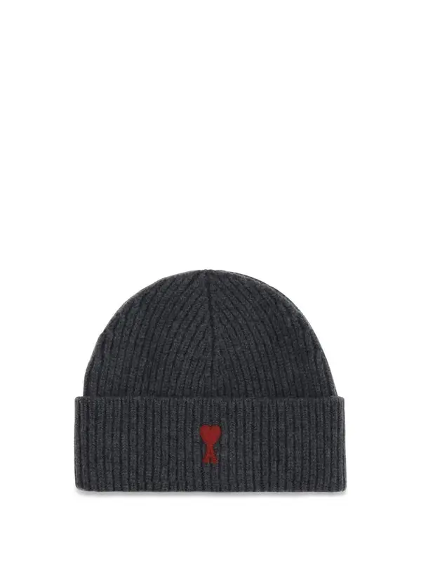 AMI Paris Wool Beanie - Gray