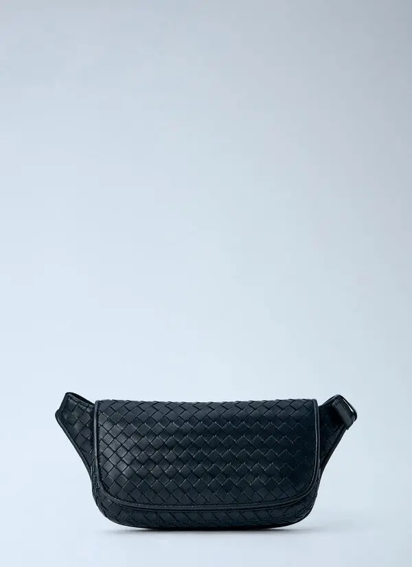 Bottega Veneta Intrecciato Woven Leather Belt Bag - Black