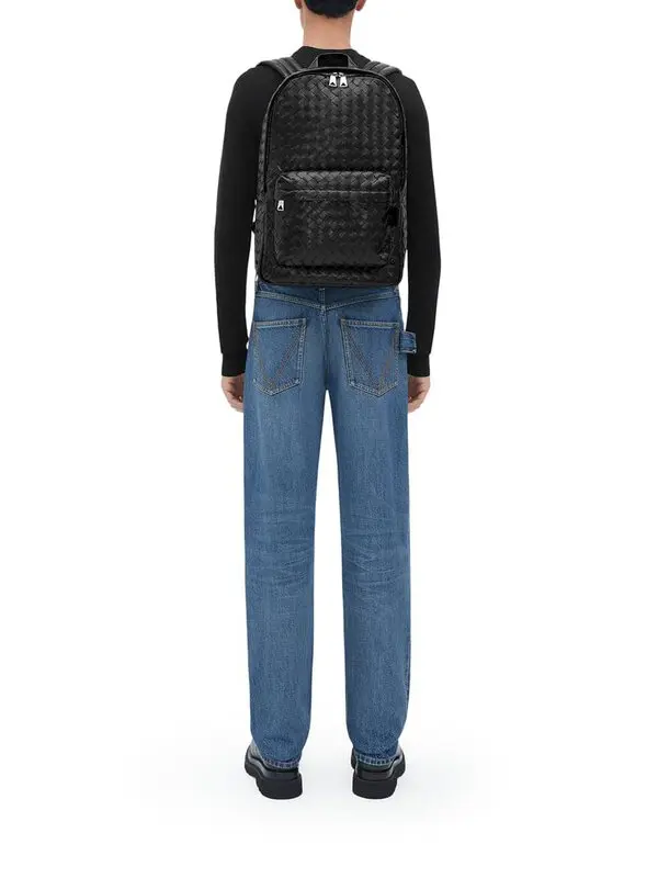 Bottega Veneta Intrecciato Backpack - Black