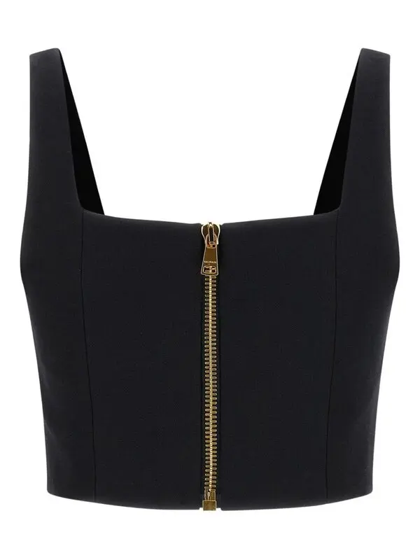 Balmain Wool Brassiere Top - Multicolor