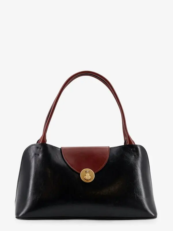 Versace Vivian Leather Shoulder Bag - Black