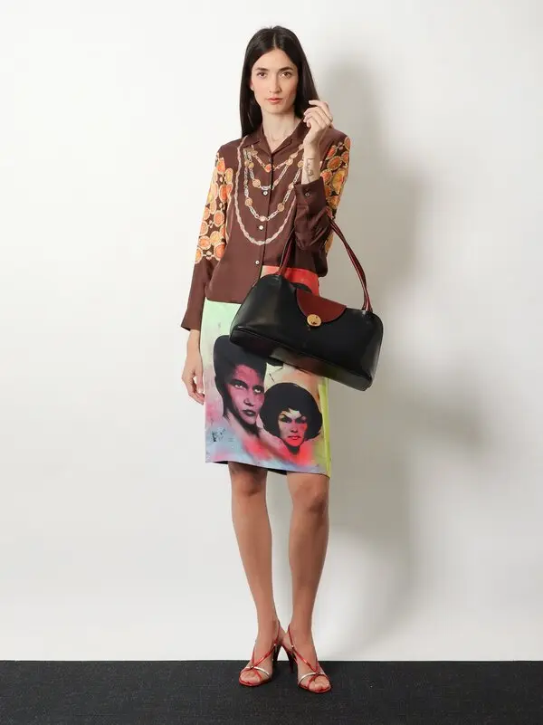 Versace Vivian Leather Shoulder Bag