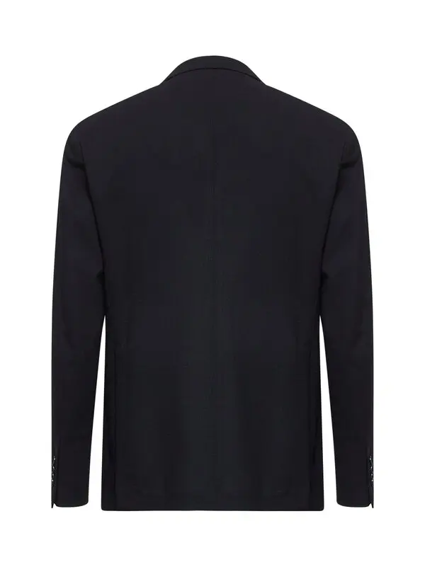 Tagliatore Blue Stretch Virgin Wool Montecarlo Blazer