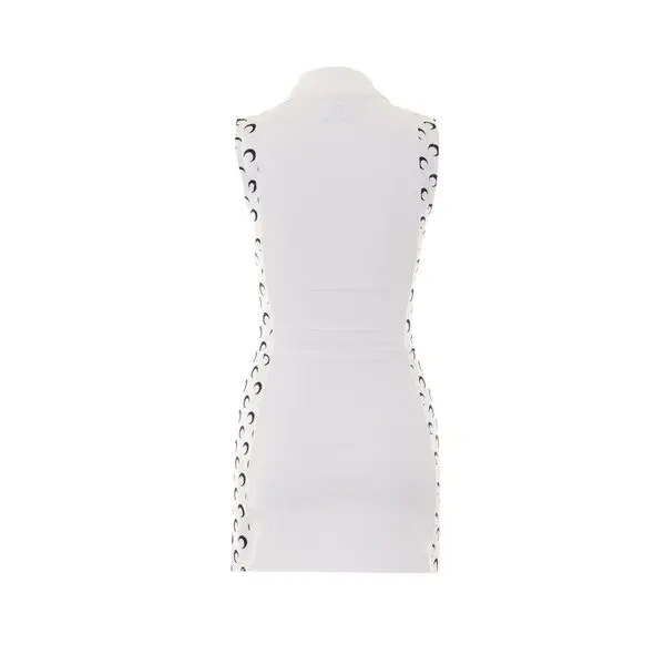 MARINE SERRE Athleisure Polo Mini Dress With Moon Insert