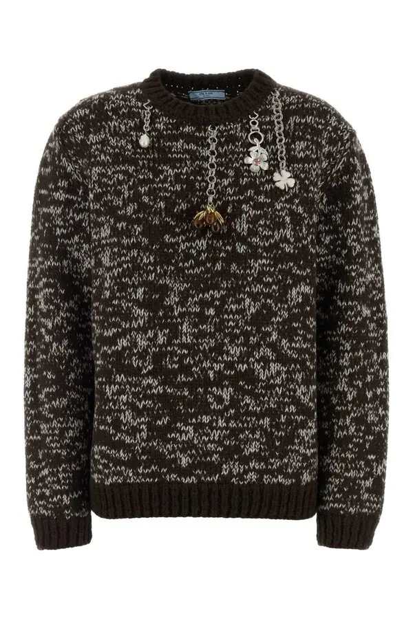 Prada Two-tone Wool Oversize Sweater