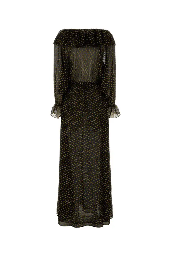 BODE Embroidered Silk Blend Stadium Dress